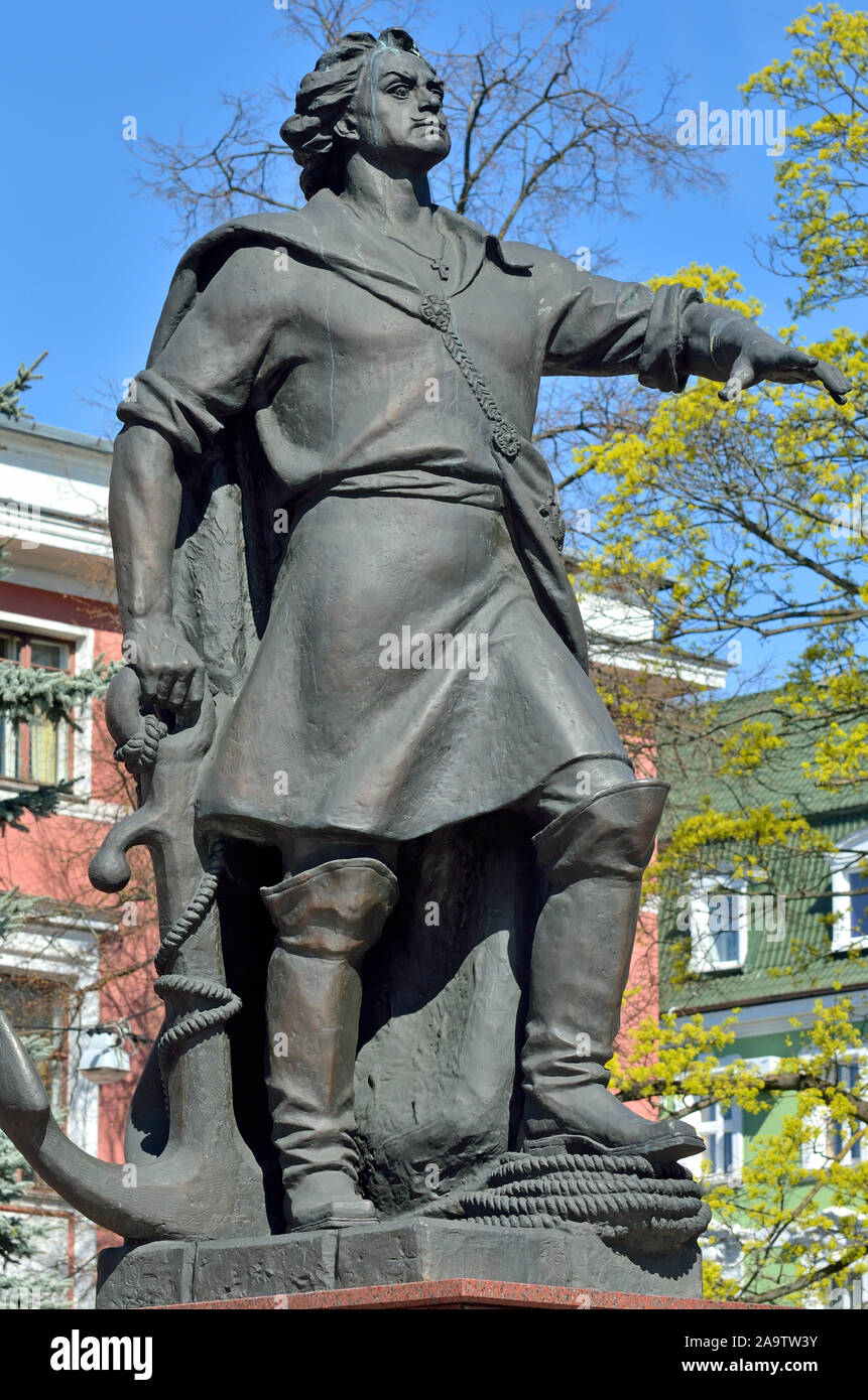 Kaliningrad, Russia - April 20, 2019: Monument to Peter the Great ...