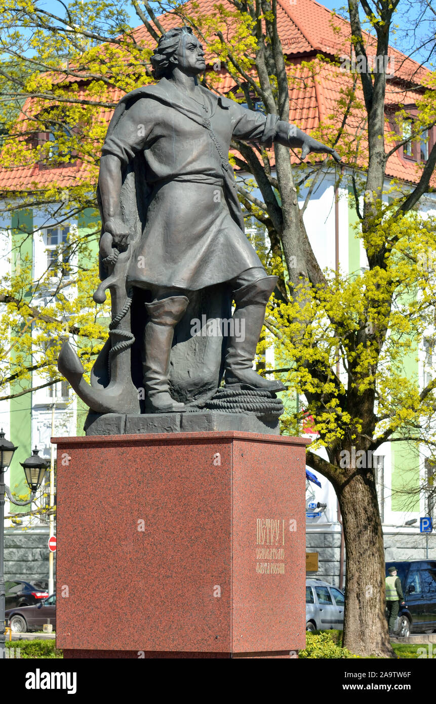 Kaliningrad, Russia - April 20, 2019: Monument to Peter the Great ...
