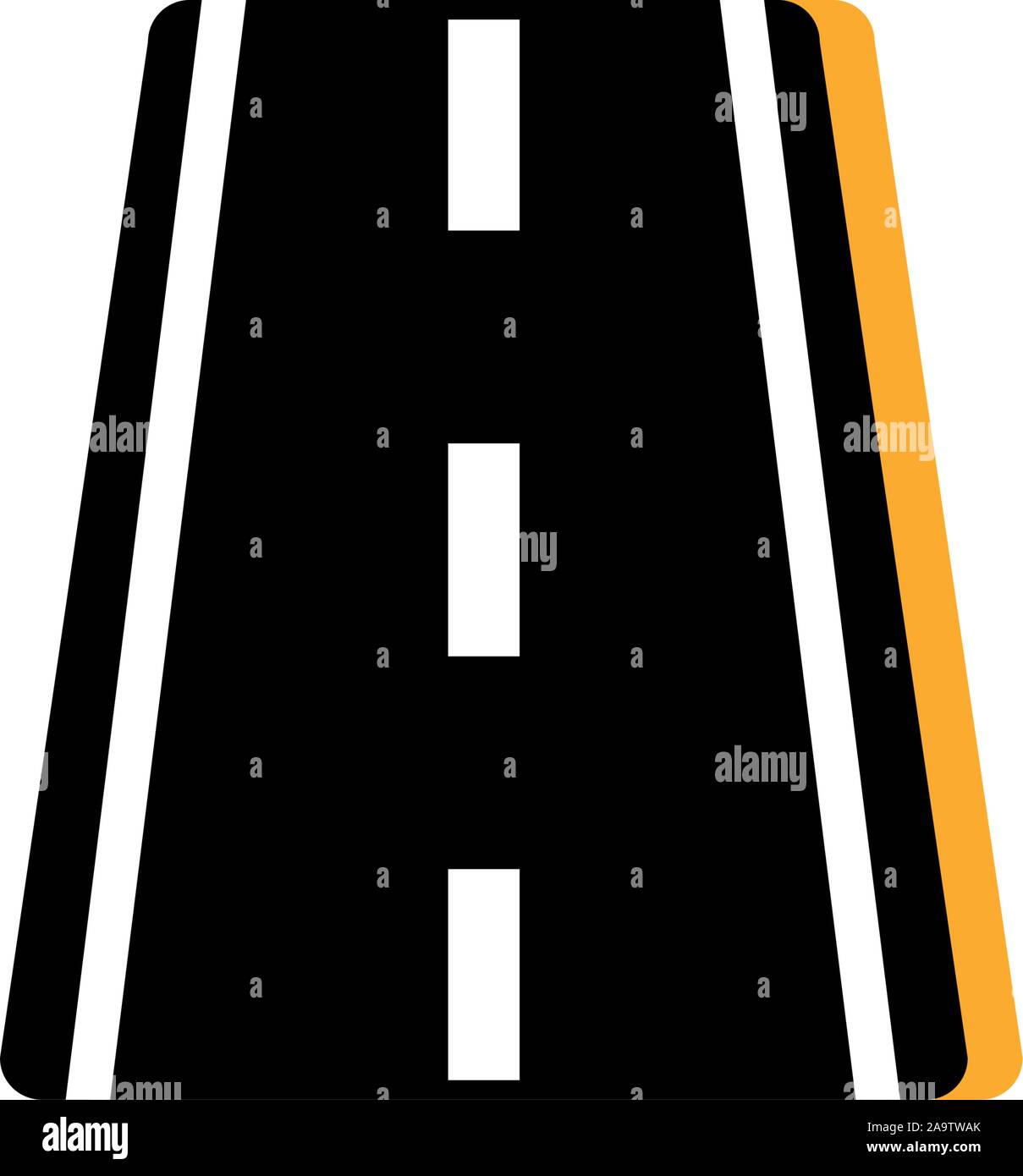 straight asphalt road flat image vector illustration vector ...