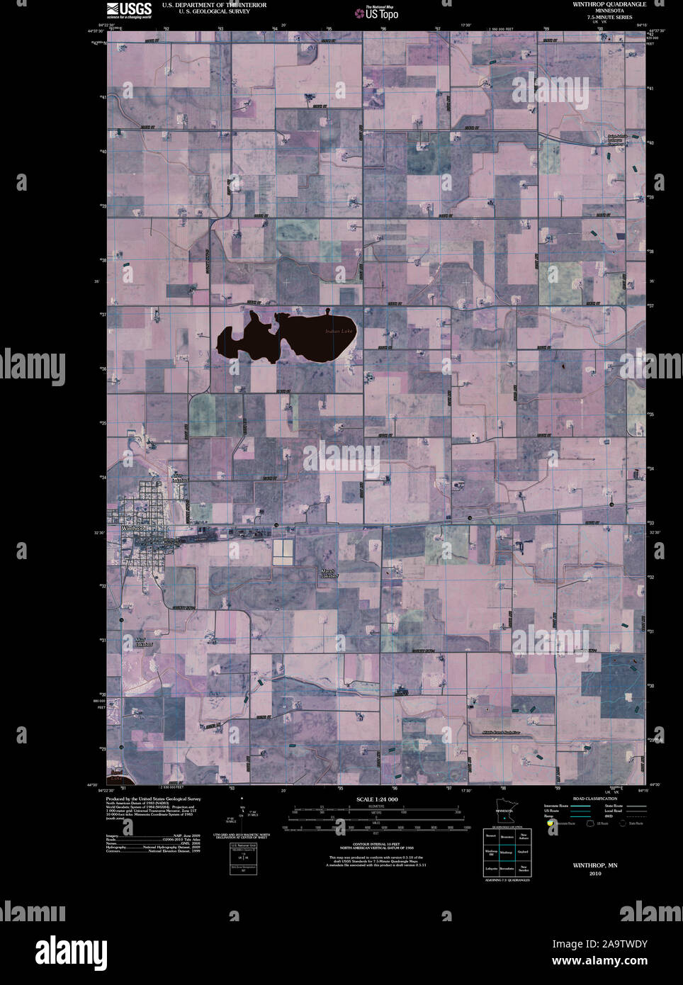 Winthrop minnesota map hi-res stock photography and images - Alamy