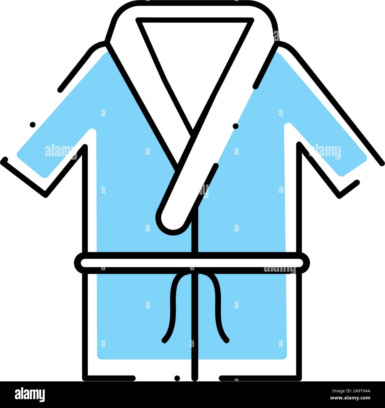 bathrobe of spa fill style icon vector illustration design Stock Vector ...