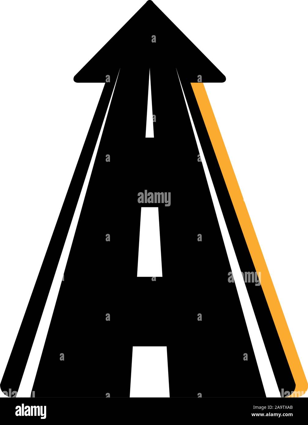 Straight asphalt Cut Out Stock Images & Pictures - Alamy