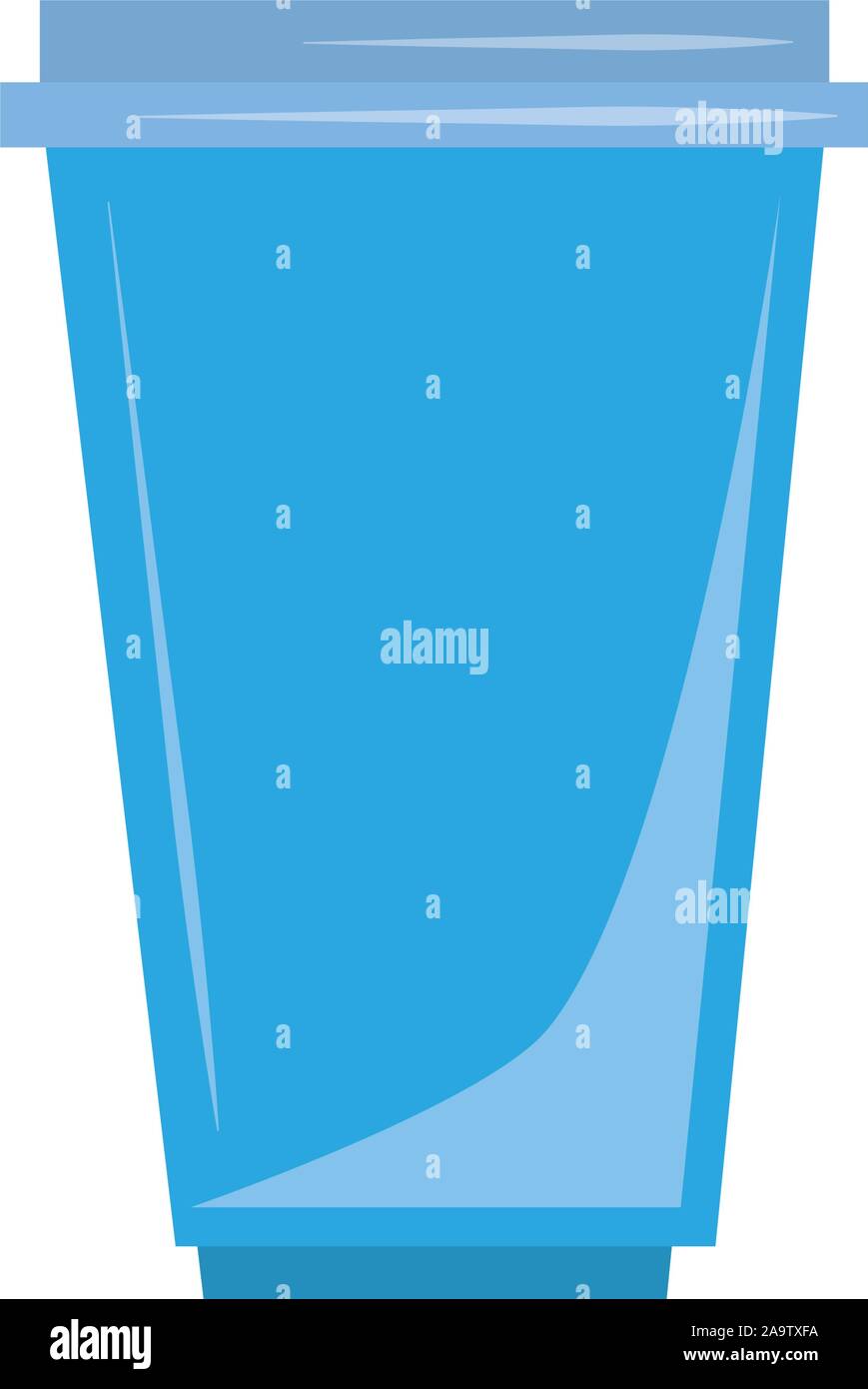 disposable cup plastic flat icon blue vector illustration Stock Vector ...