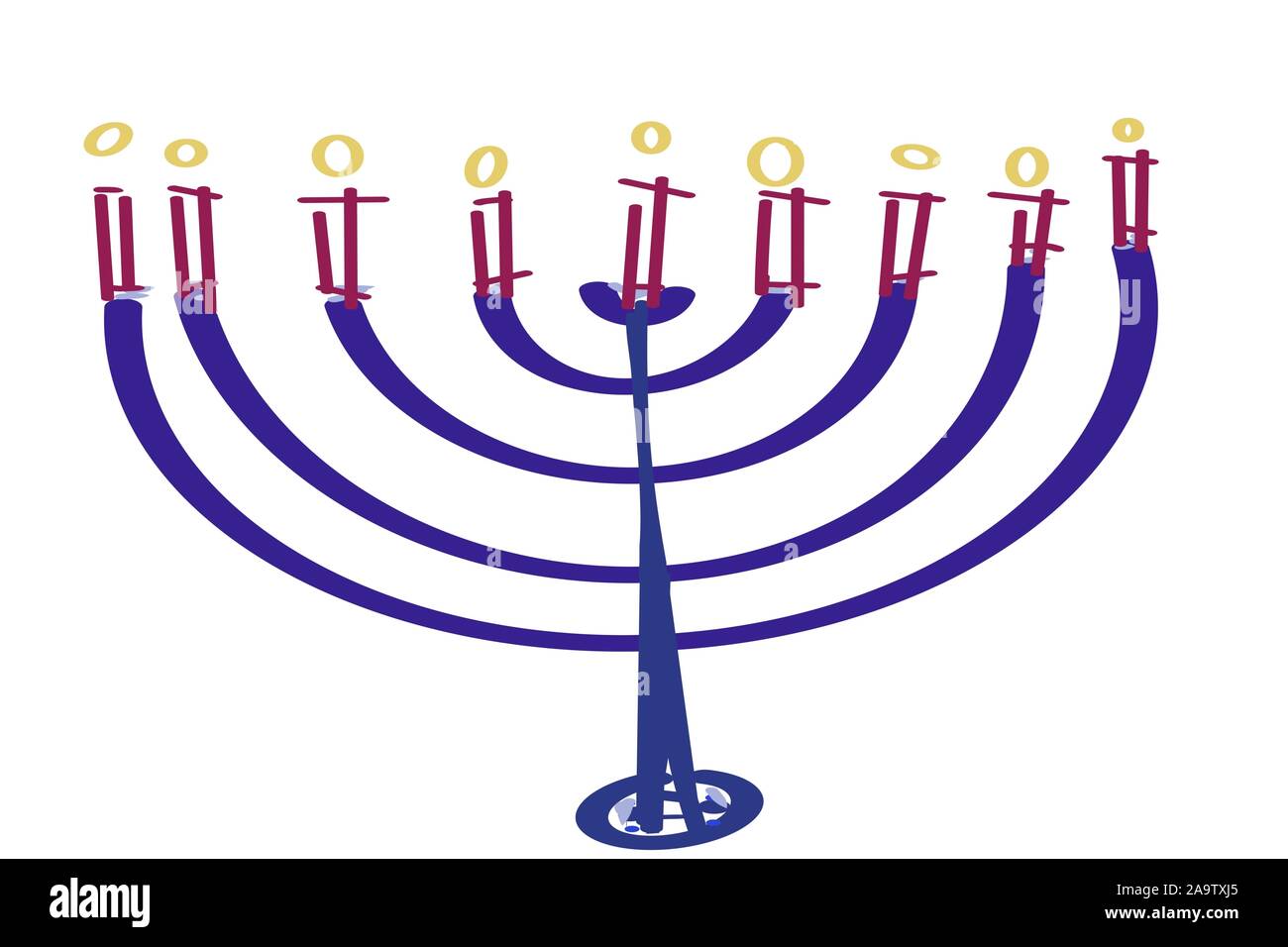 Menorah in flames hi-res stock photography and images - Alamy