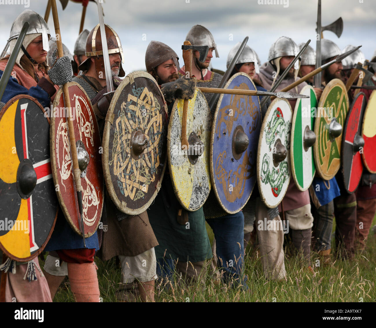 Shield wall hi-res stock photography and images - Alamy