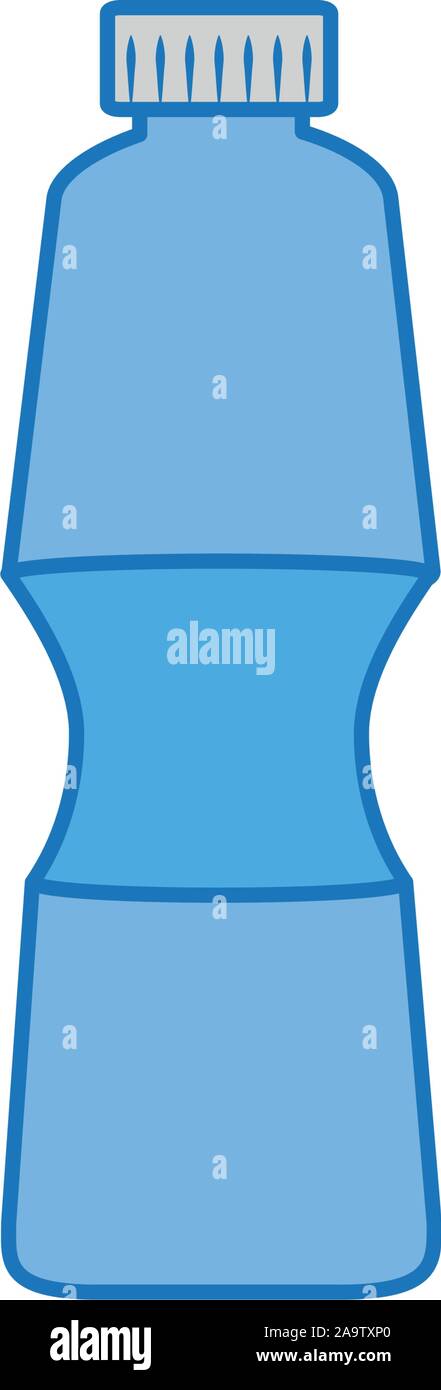 water bottle plastic fill icon blue vector illustration Stock Vector ...