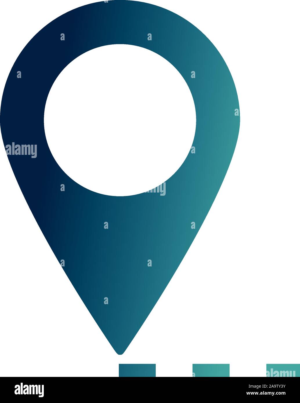 pointer map asphalt road gradient icon vector illustration Stock Vector ...