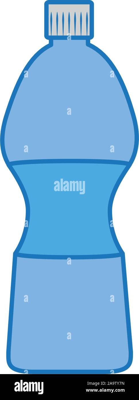 water bottle plastic fill icon blue vector illustration Stock Vector ...