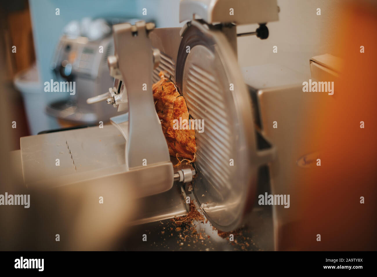 Ham cutting machine hi-res stock photography and images - Alamy