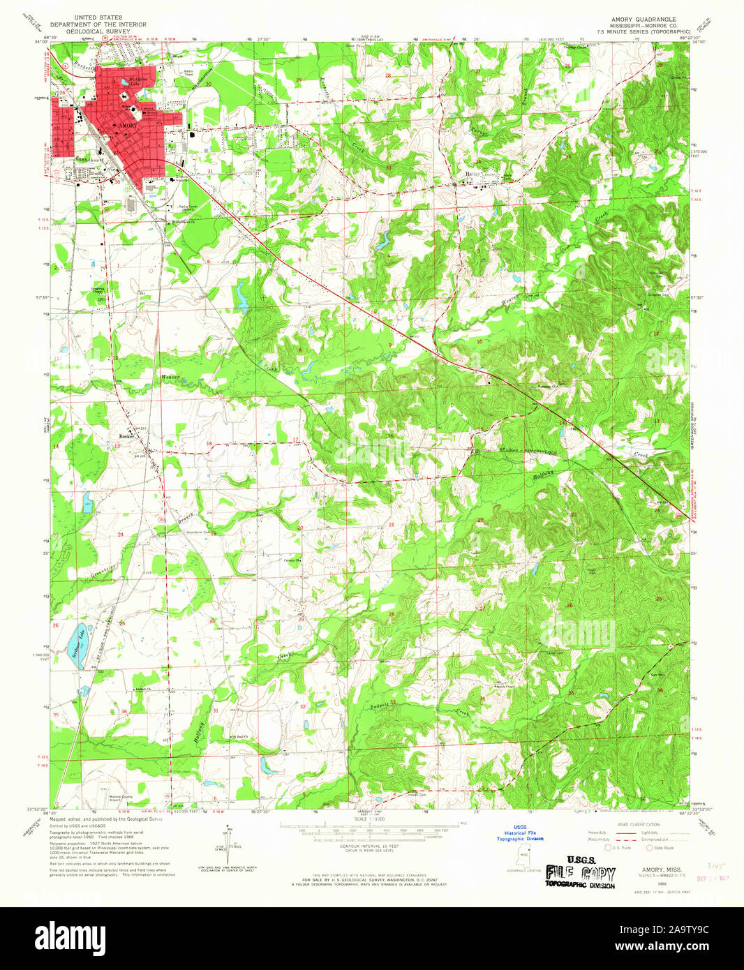 Map of amory mississippi hi-res stock photography and images - Alamy