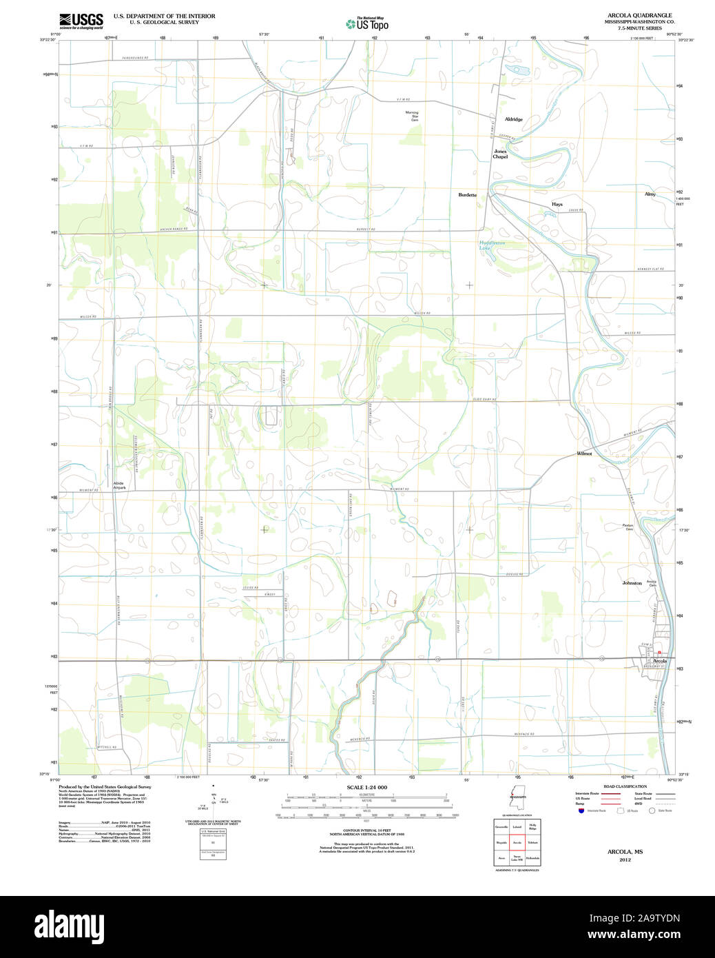 Map of arcola hi-res stock photography and images - Alamy