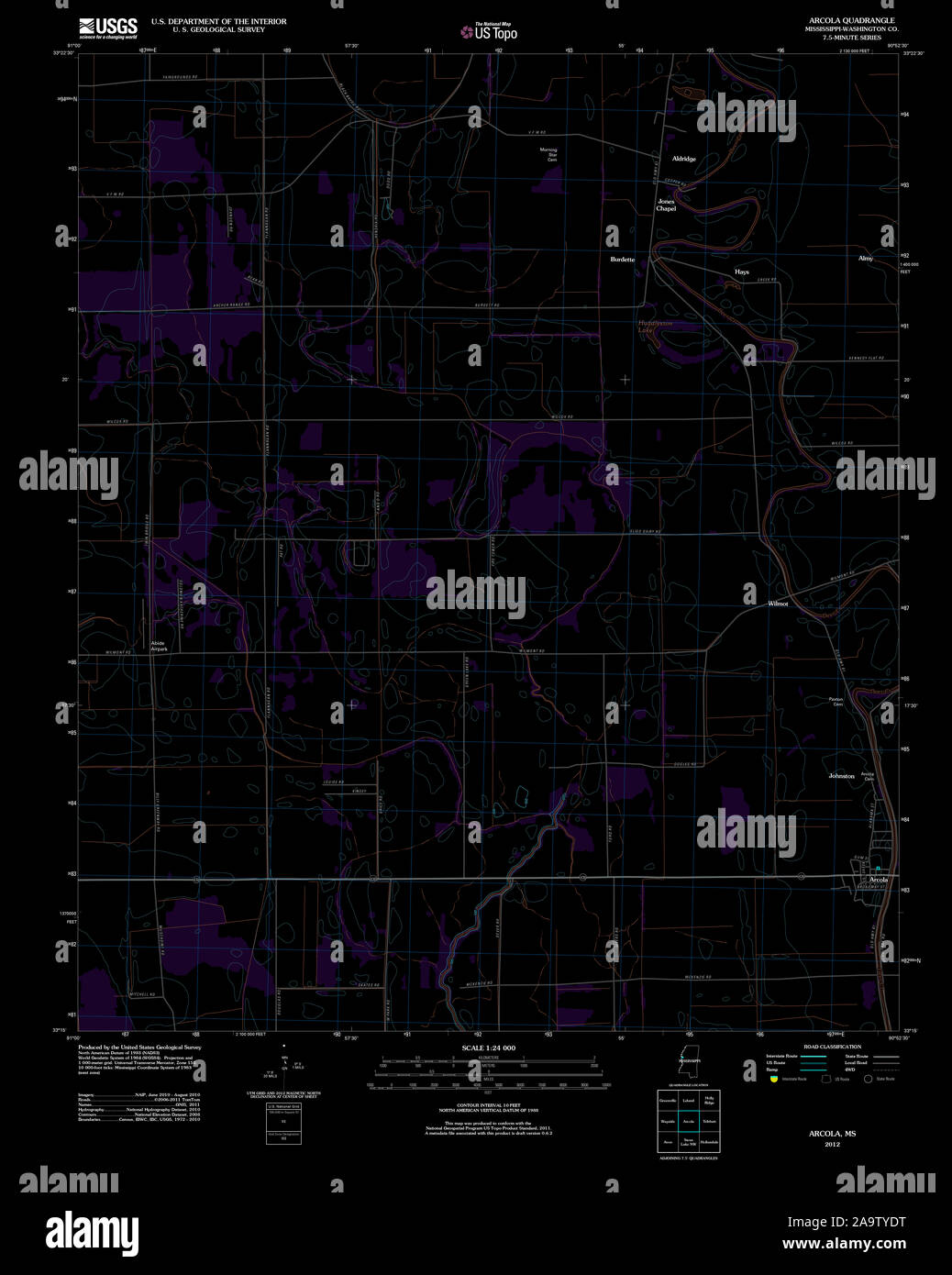 Map of arcola hi-res stock photography and images - Alamy