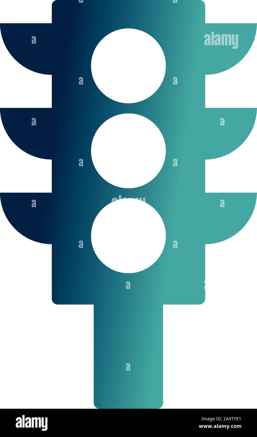 traffic light road gradient icon vector illustration Stock Vector Image ...