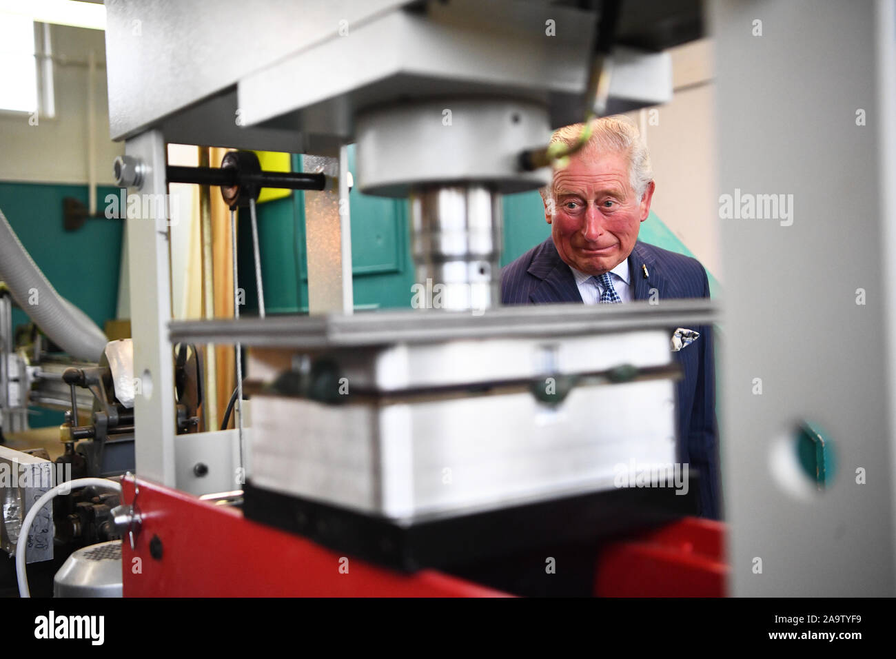 The Prince of Wales during a visit to Wesley Intermediate School in ...