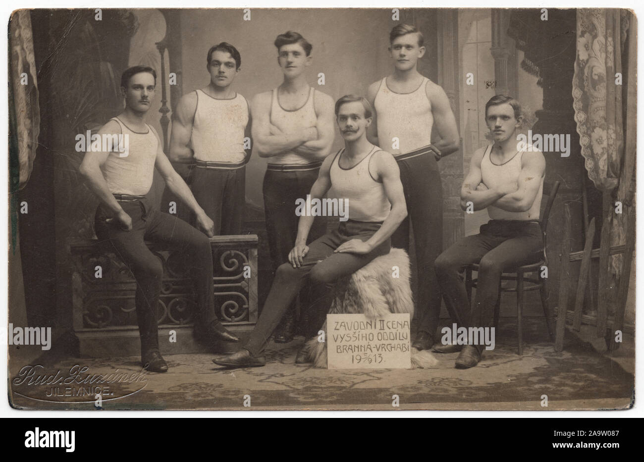 Group photograph of athletes of the Sokol sports club from Branná and ...
