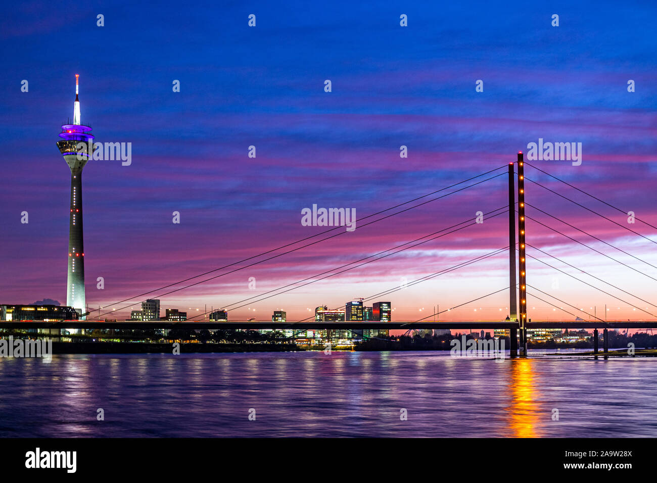 Rhine tower and rheinknie bridge hi-res stock photography and images ...
