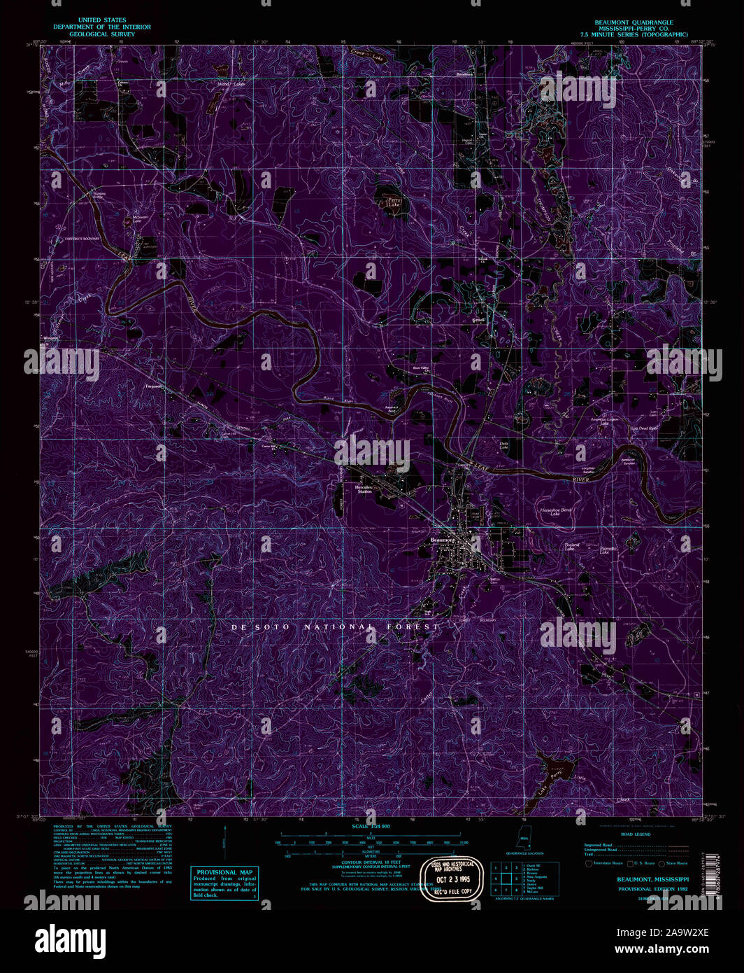 Beaumont mississippi map hi-res stock photography and images - Alamy