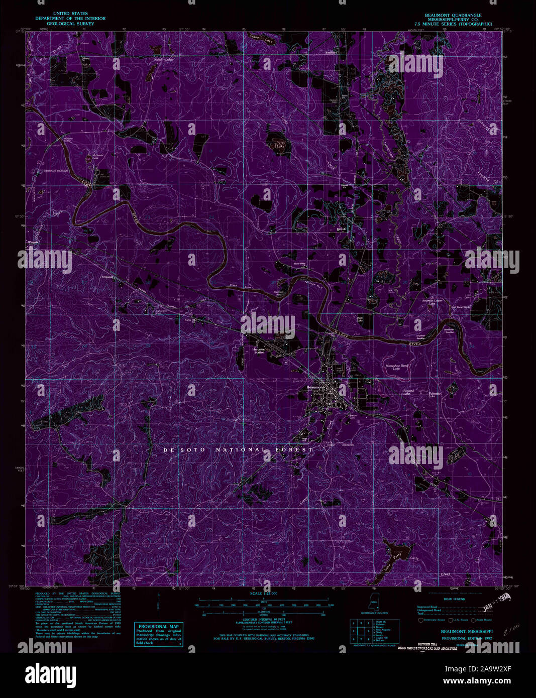 Beaumont mississippi map hi-res stock photography and images - Alamy