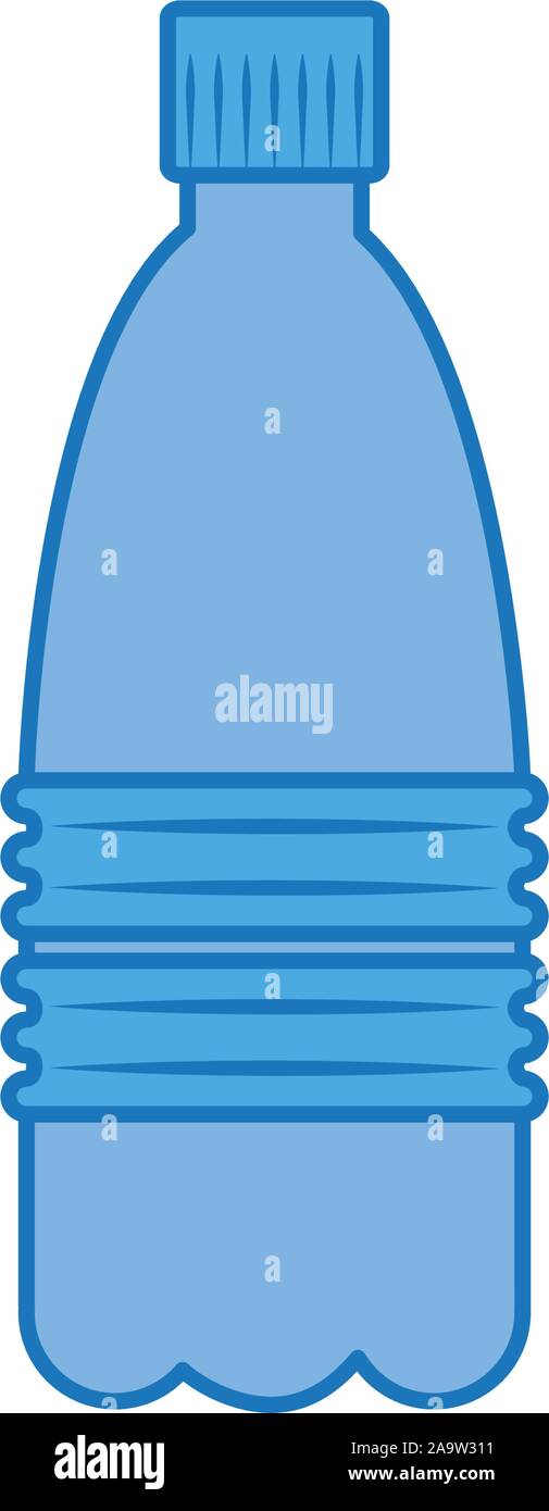 water bottle plastic fill icon blue vector illustration Stock Vector ...