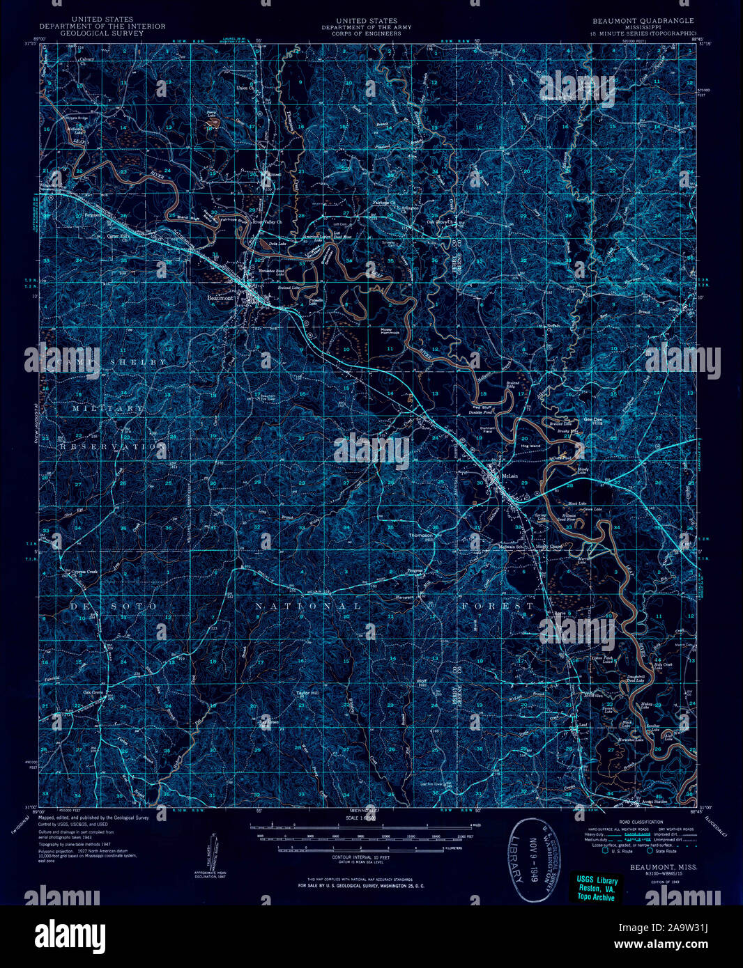 Beaumont mississippi map hi-res stock photography and images - Alamy