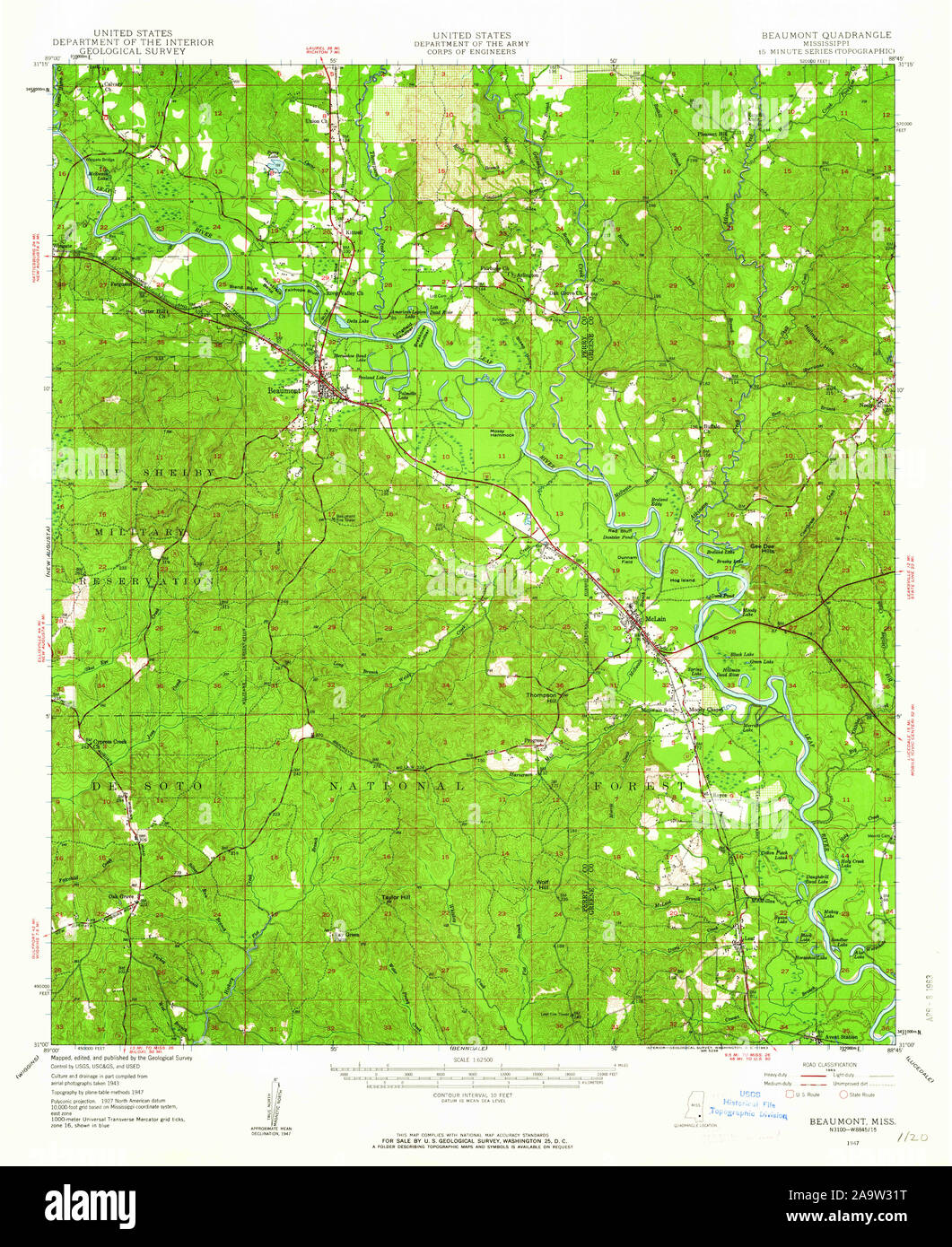 Beaumont mississippi map hi-res stock photography and images - Alamy