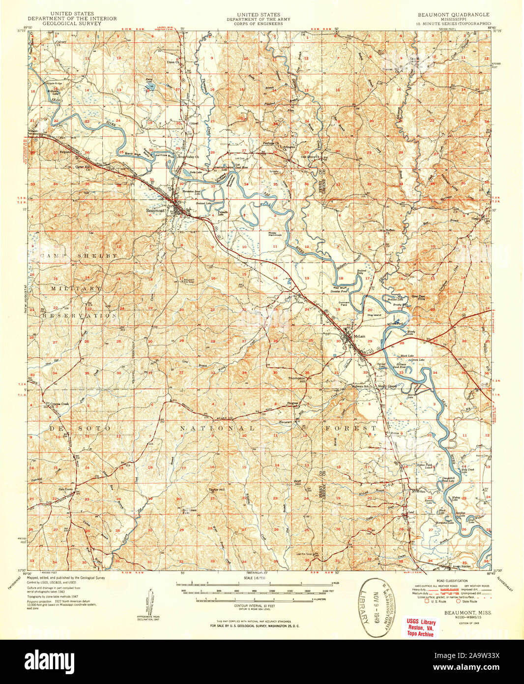 Beaumont mississippi map hi-res stock photography and images - Alamy