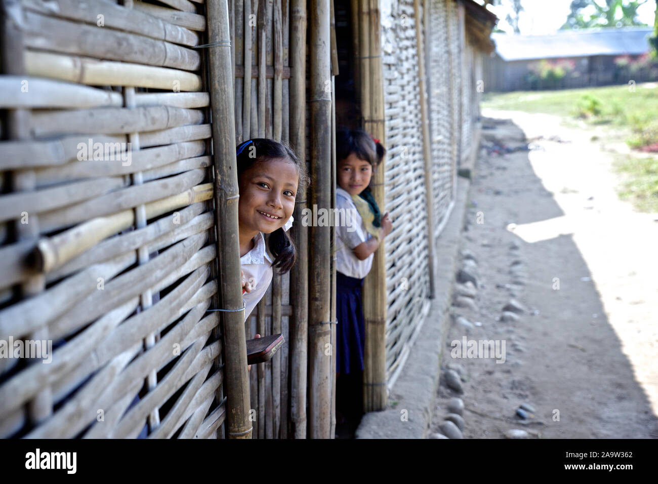 - Beldangi II, Damak, Nepal, 2014: Morning assembly at the school in ...