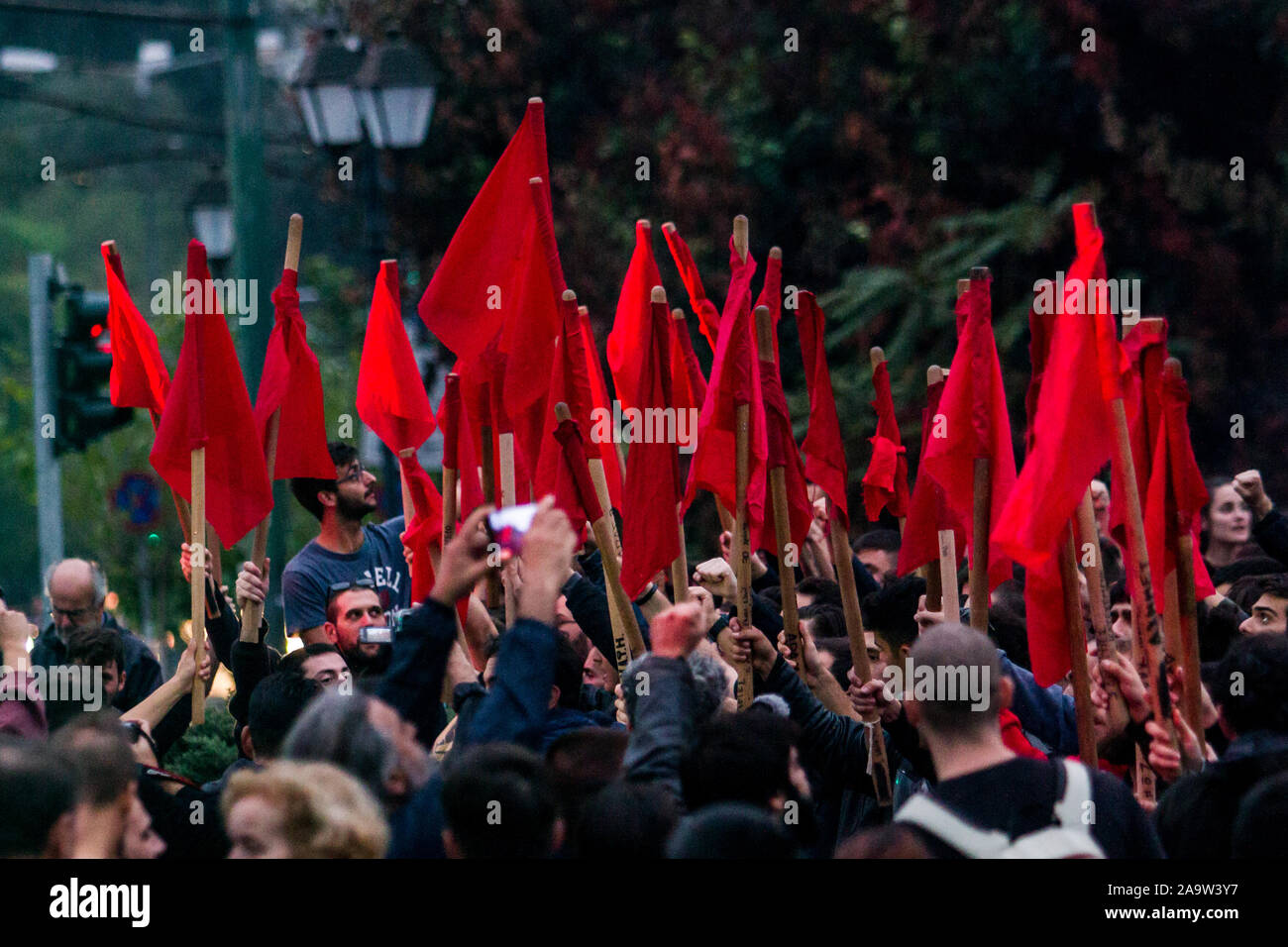 Athens, Greece. 17th Nov, 2019. Students and Unions march to ...