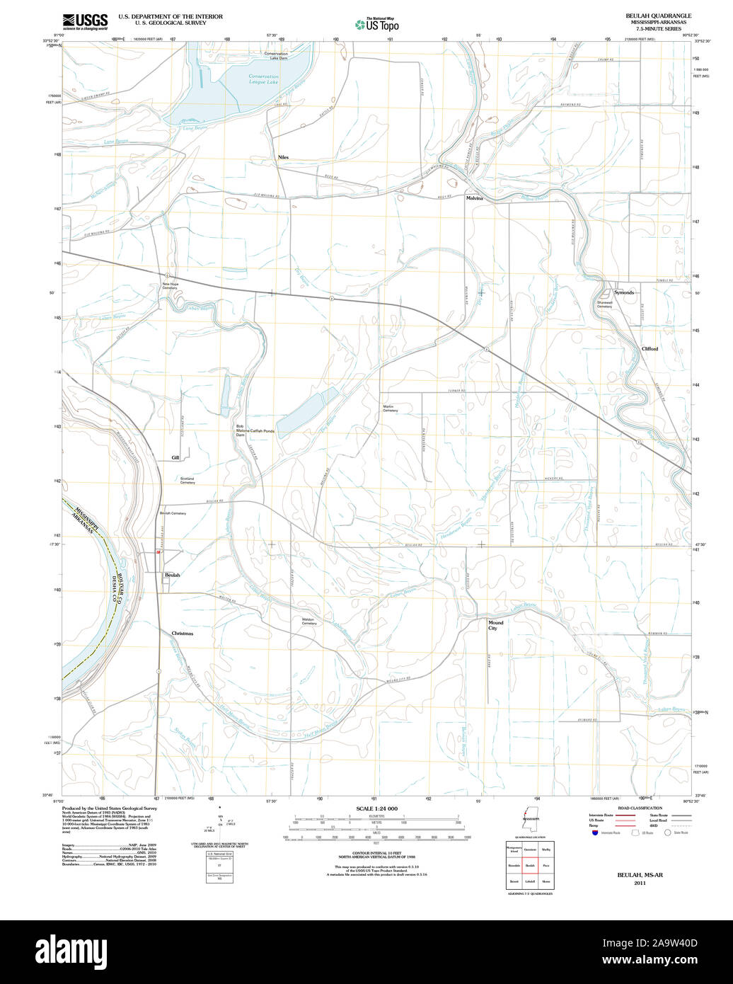 Map of beulah hi-res stock photography and images - Alamy
