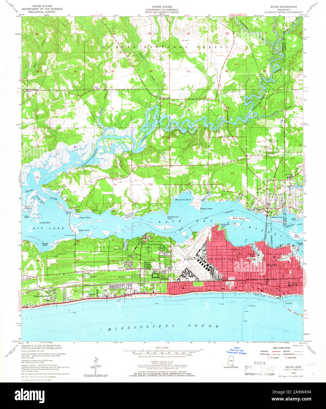 Map of biloxi mississippi hi-res stock photography and images - Alamy