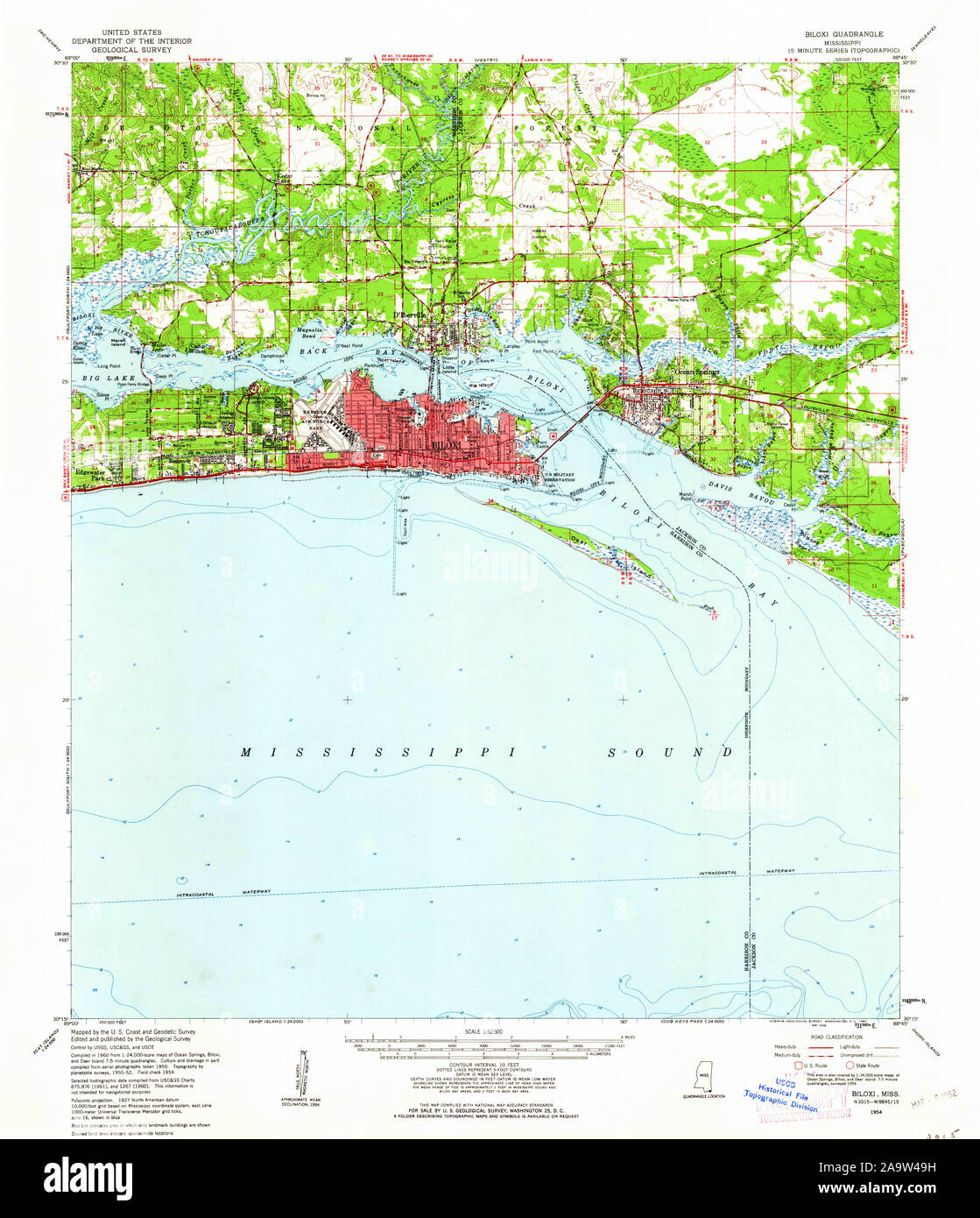 Map of biloxi mississippi hi-res stock photography and images - Alamy