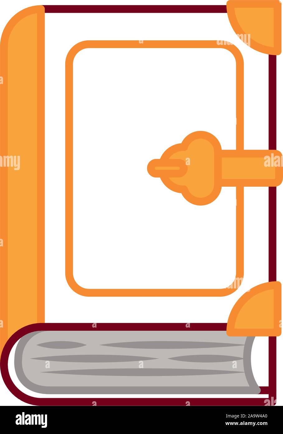 magic book fantasy line fill style vector illustration Stock Vector ...