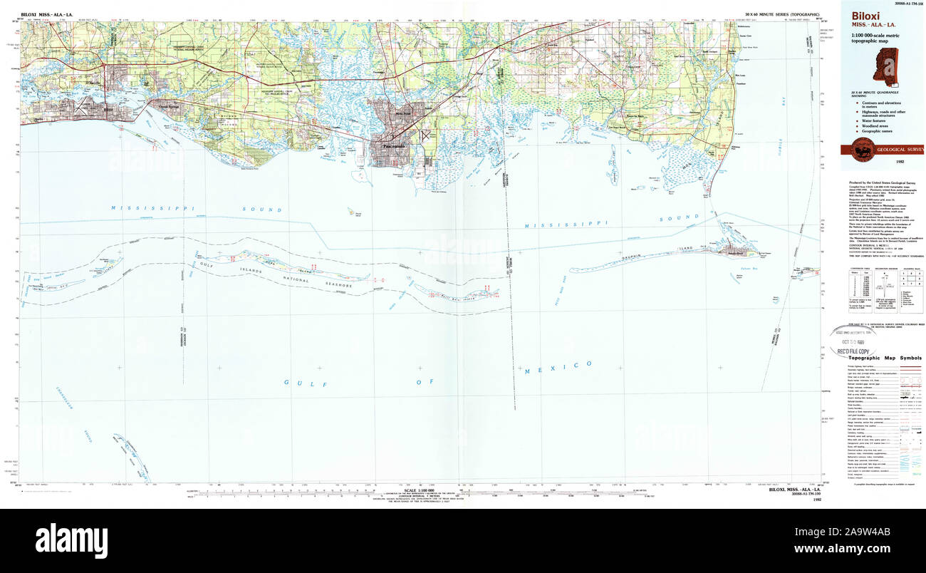 Map of biloxi mississippi hi-res stock photography and images - Alamy