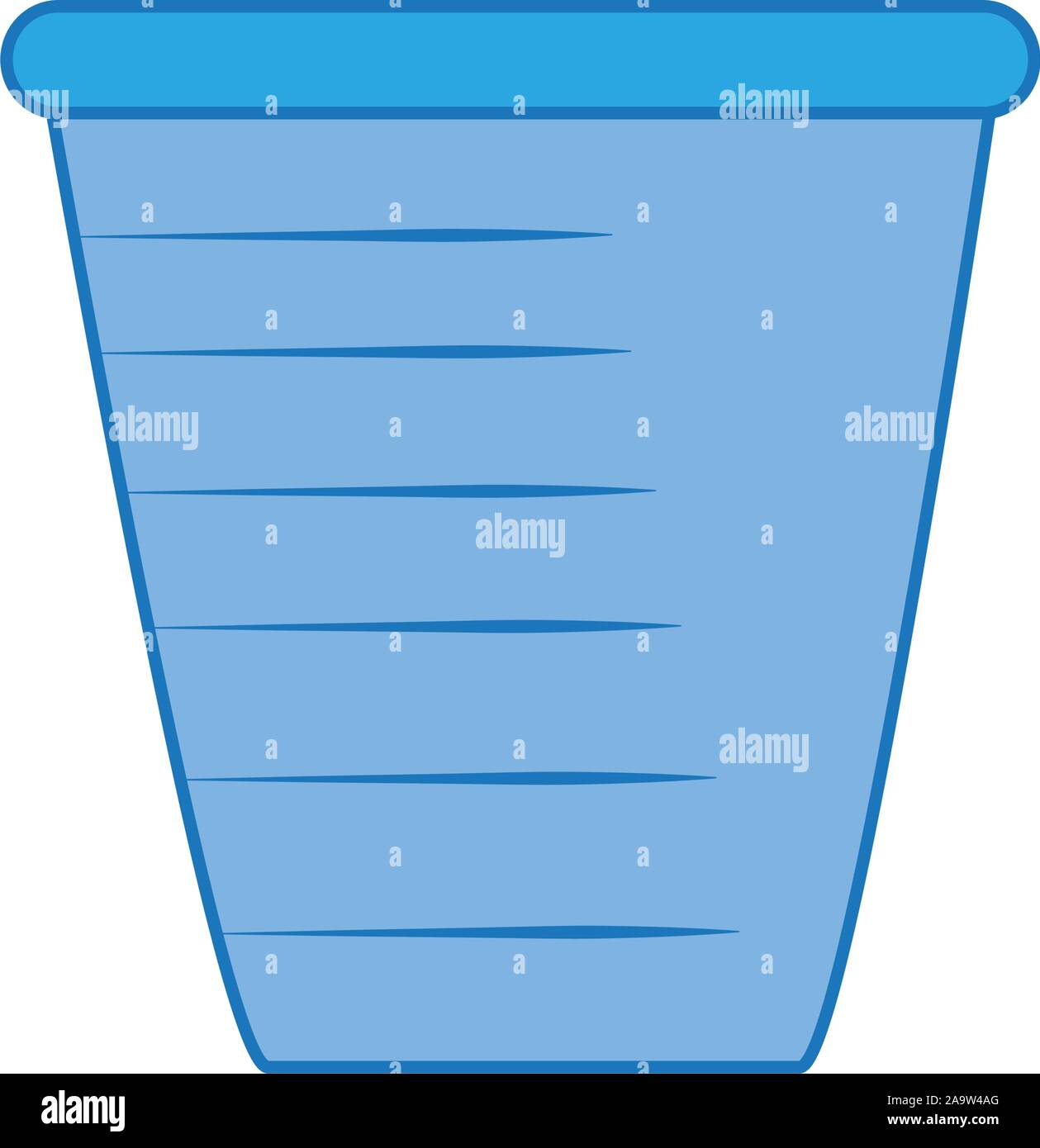 trash bin plastic fill icon blue vector illustration Stock Vector Image ...