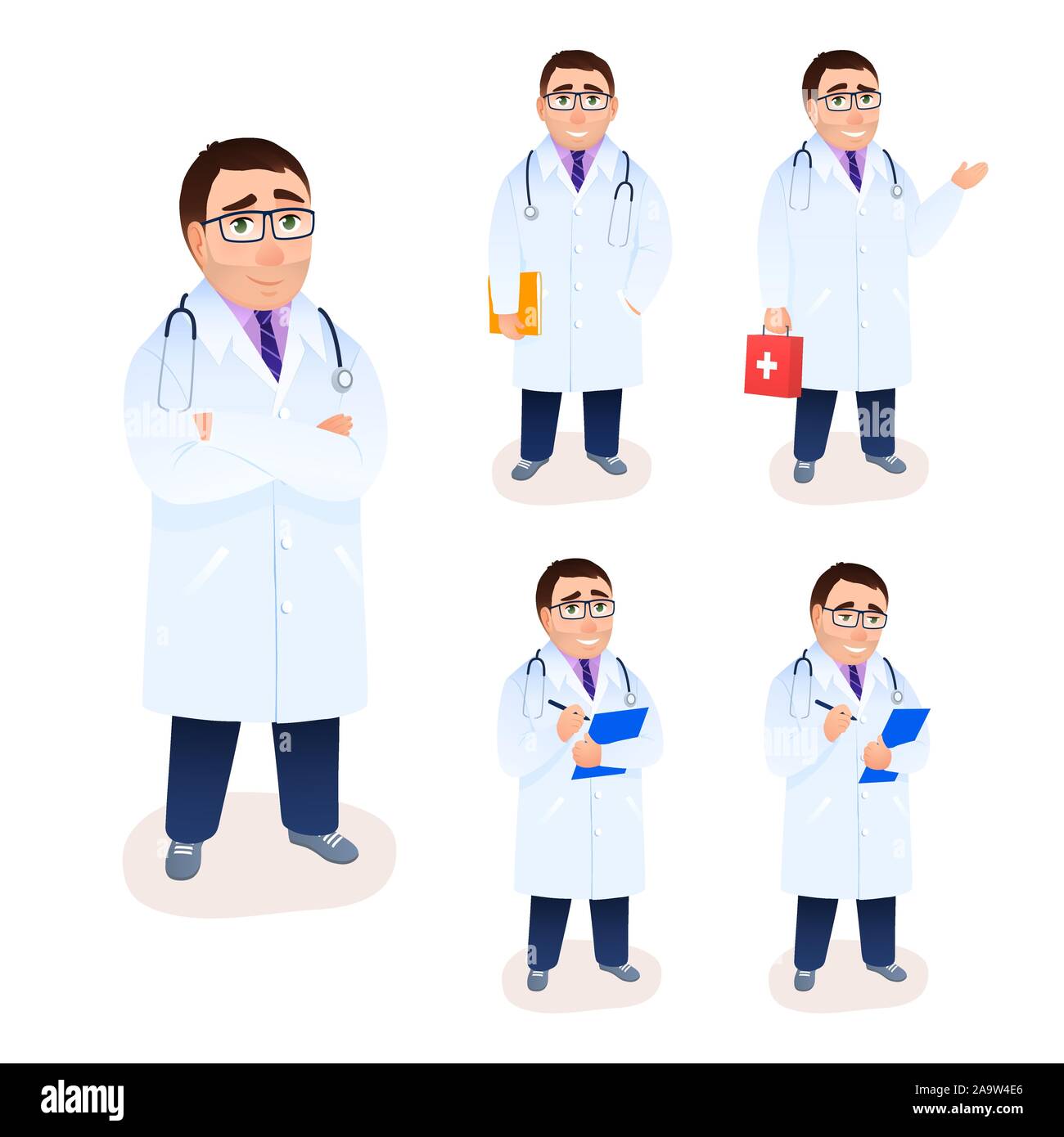 Portrait young professional physician in Stock Vector Images - Alamy