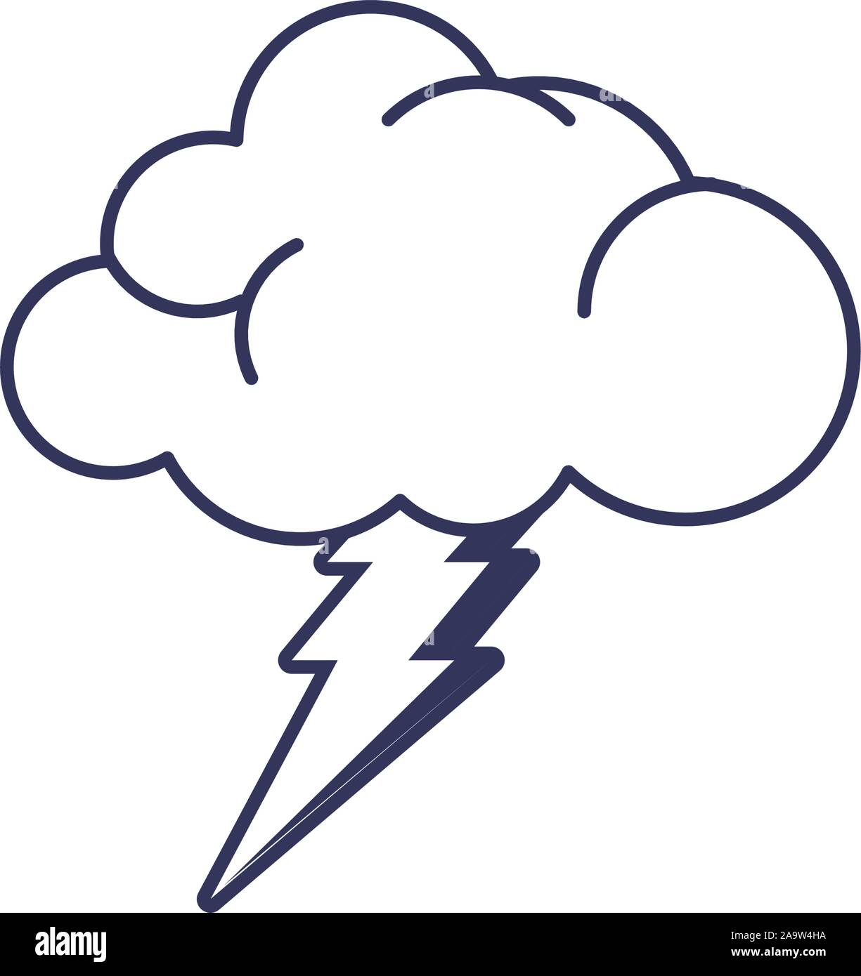 Thunderbolt outline hi-res stock photography and images - Alamy