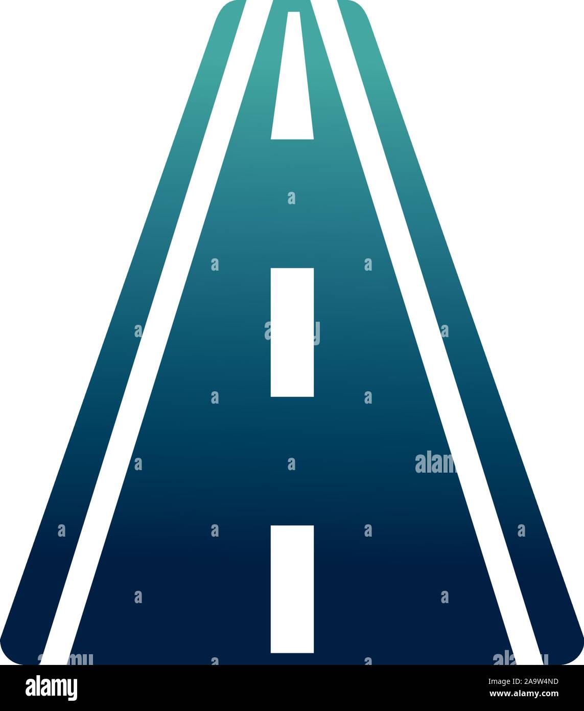 straight asphalt road gradient icon vector illustration vector ...