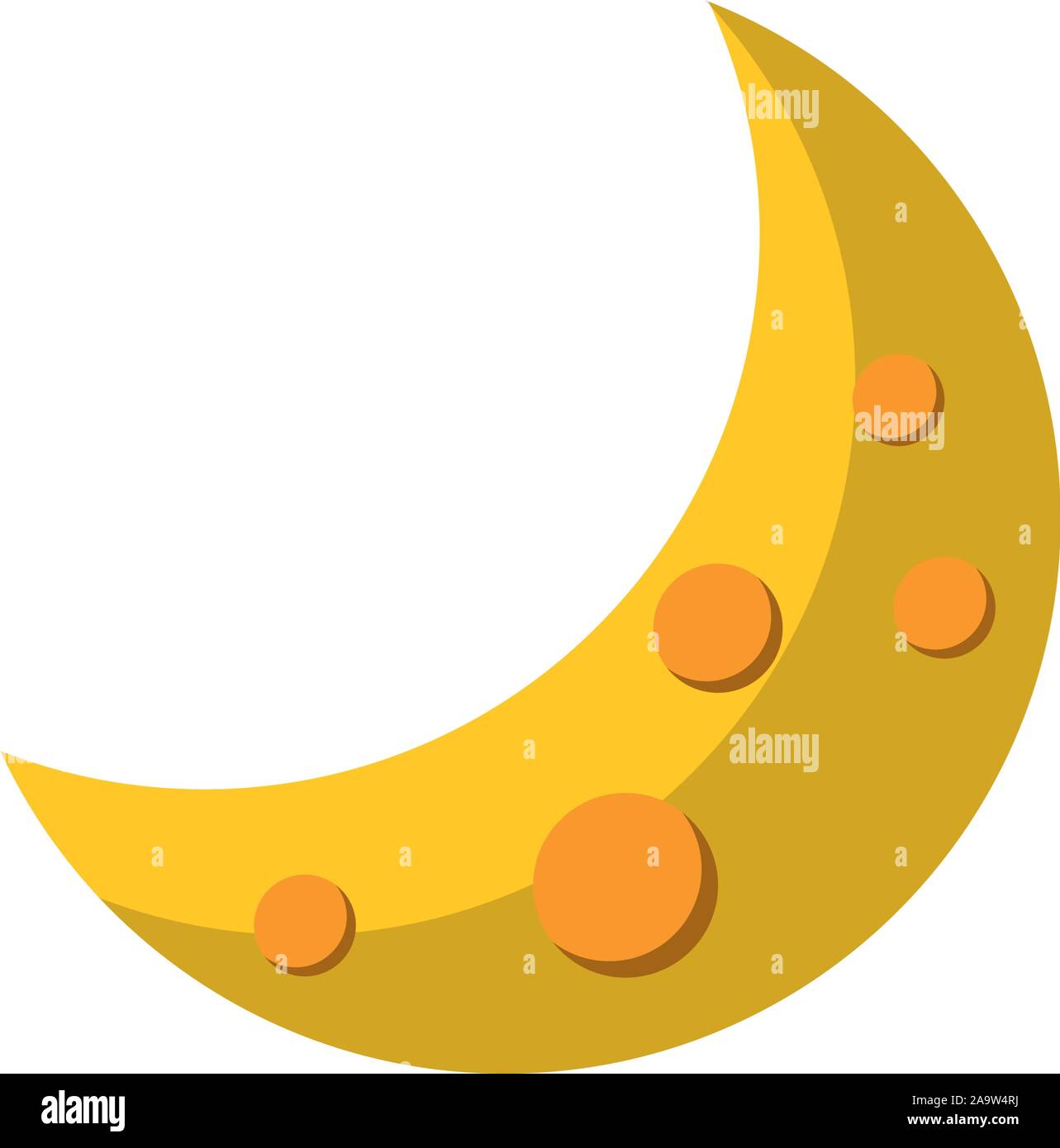 half moon star astrology flat icon image vector illustration Stock ...