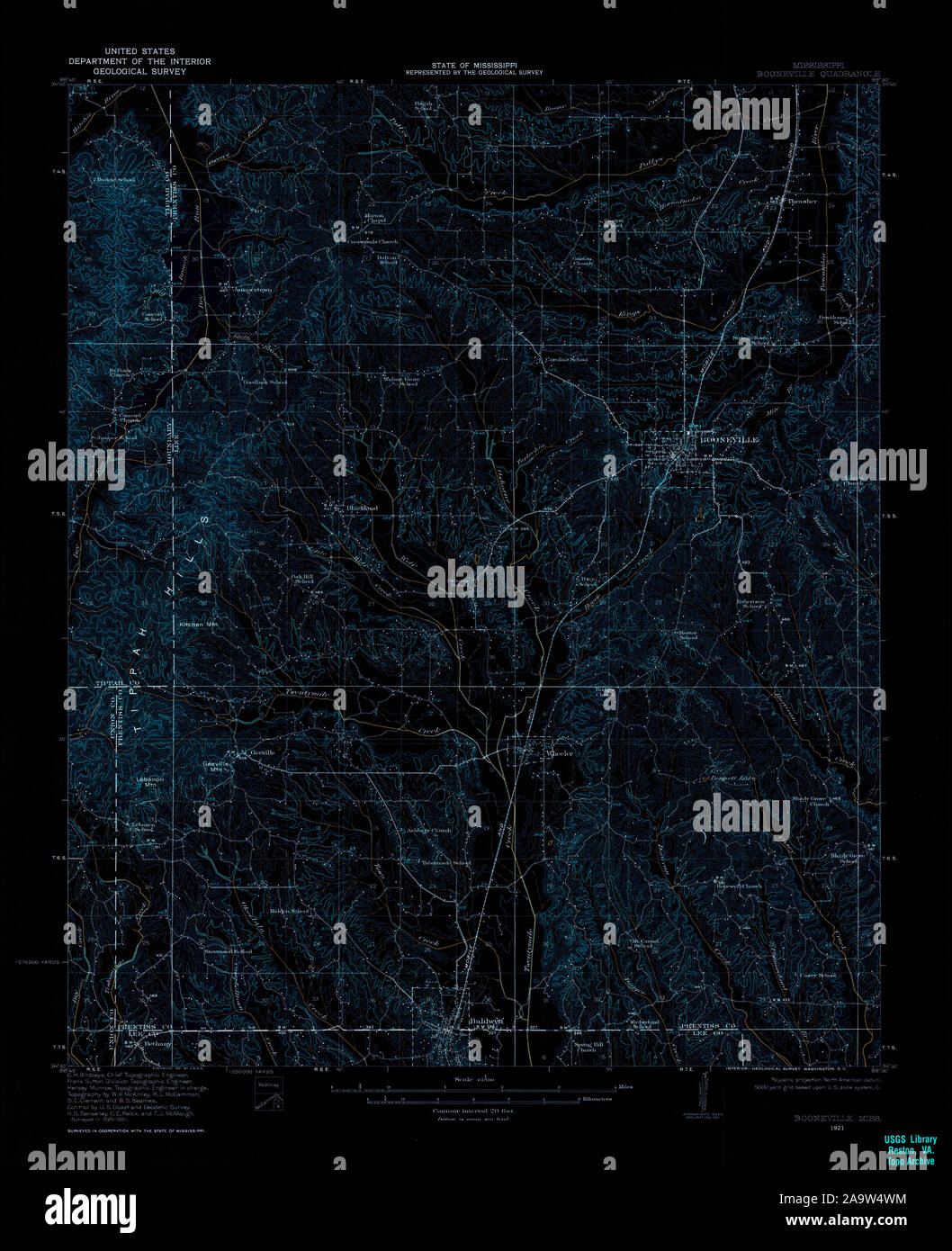 Map of booneville mississippi hi-res stock photography and images - Alamy