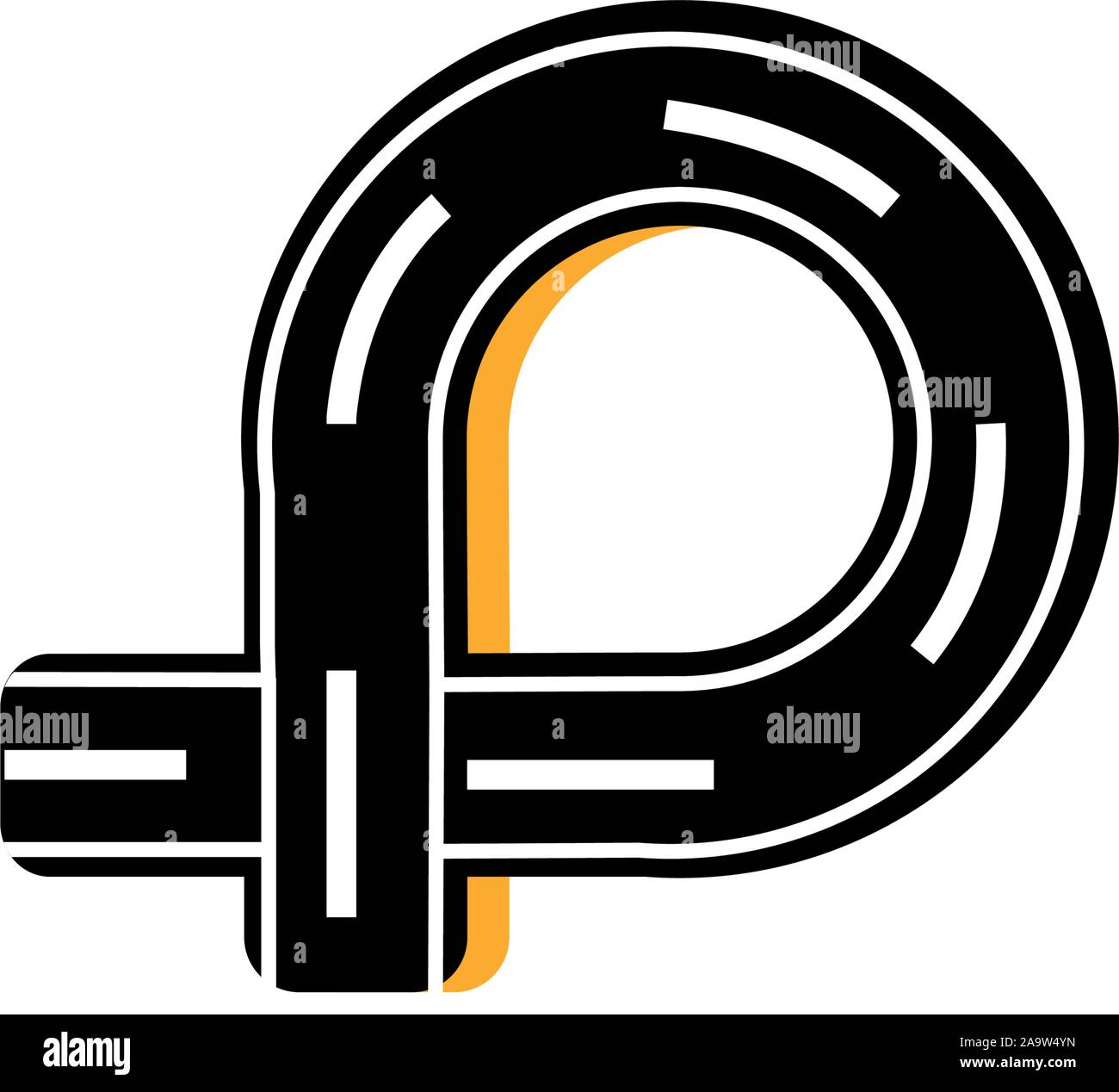 return traffic asphalt road flat image vector illustration Stock Vector ...