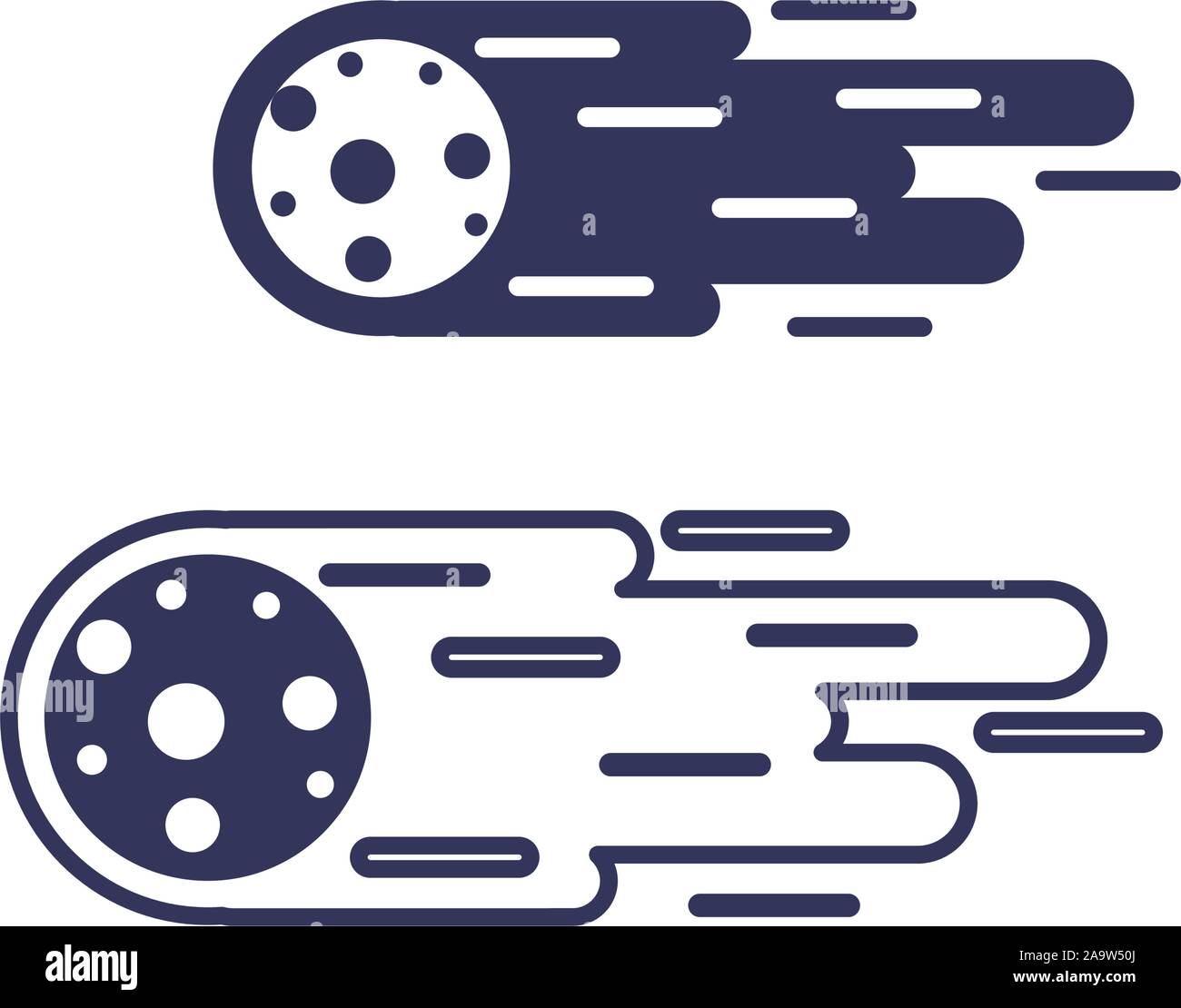 asteroid astrology line image vector illustration icon Stock Vector ...