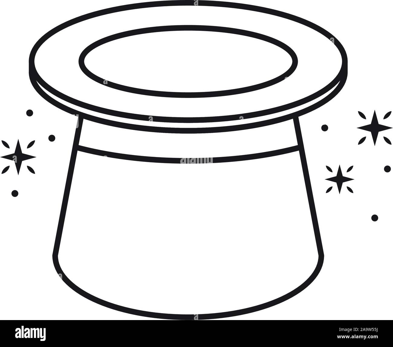 top hat fantasy line design vector illustration Stock Vector Image ...