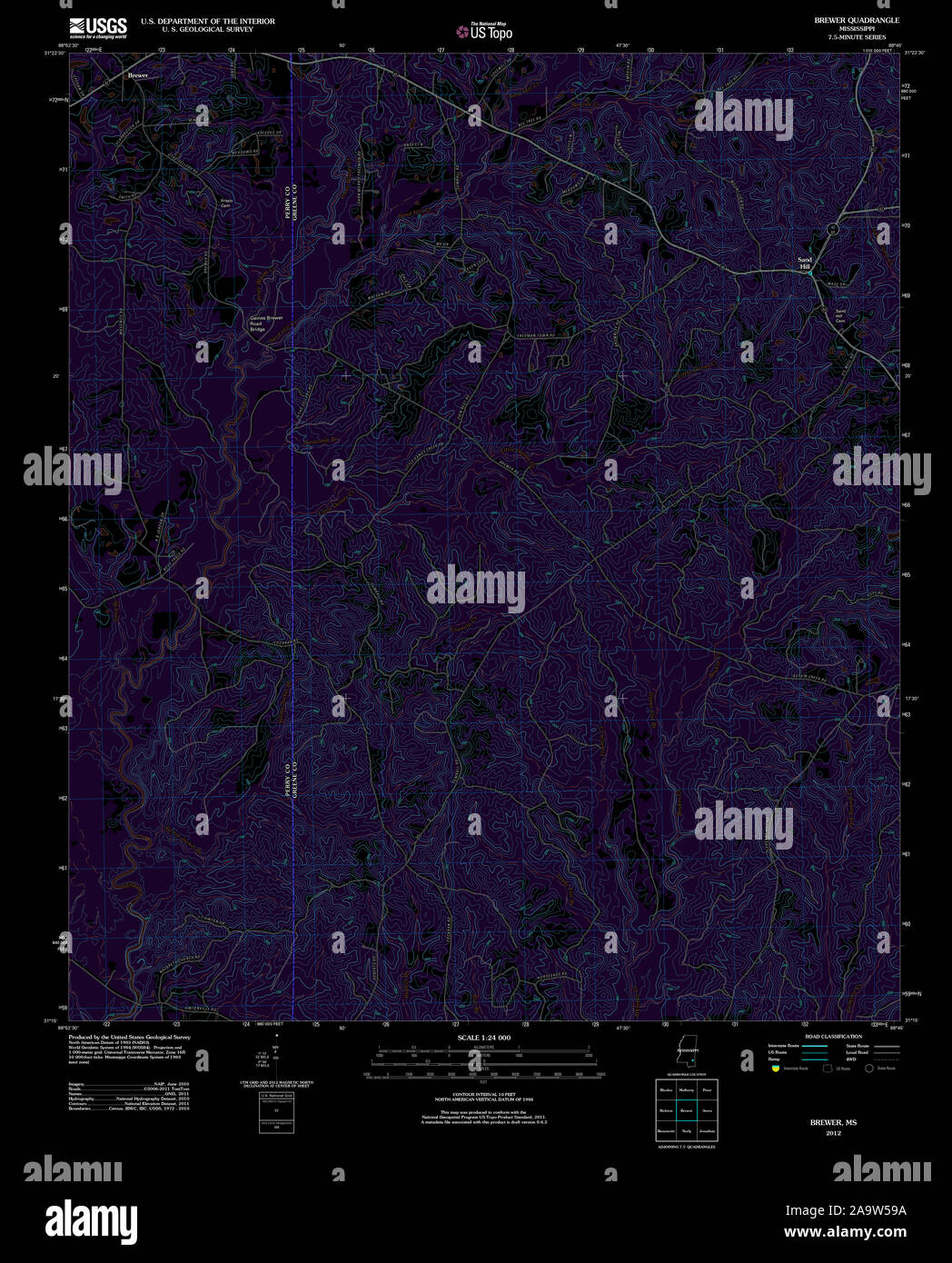 Map of brewer hi-res stock photography and images - Alamy