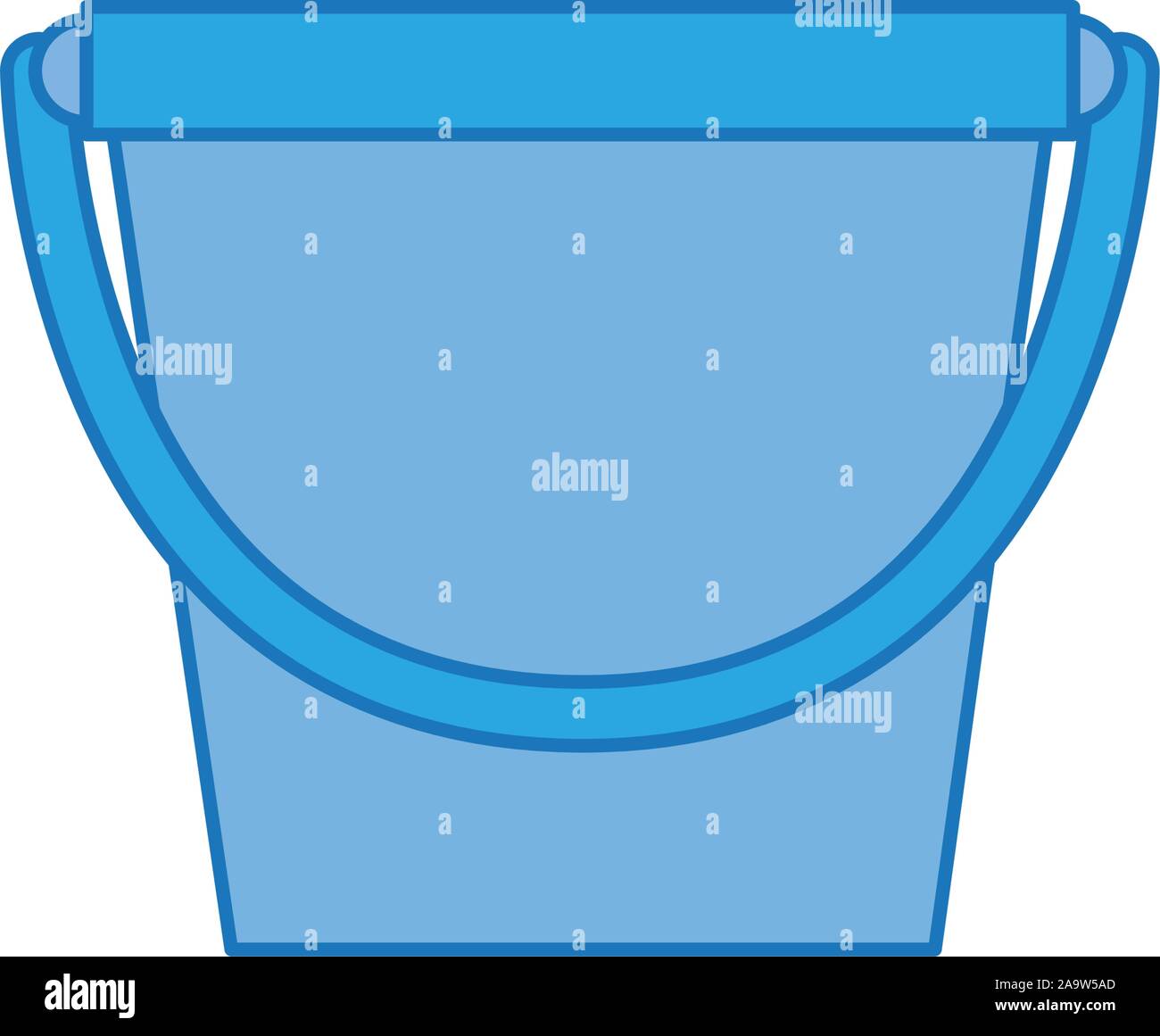 clean bucket plastic fill icon blue vector illustration Stock Vector ...