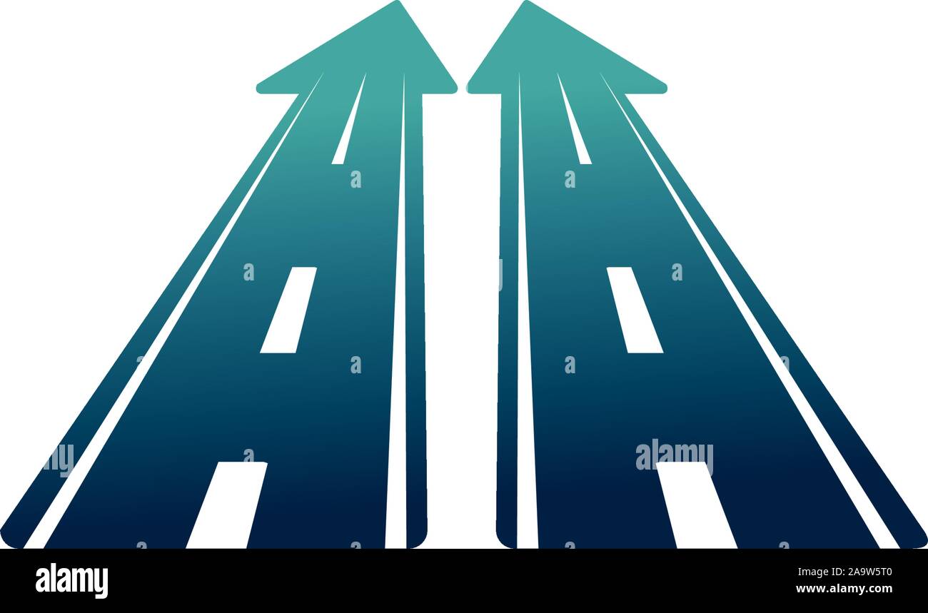 double street asphalt road gradient icon vector illustration Stock ...