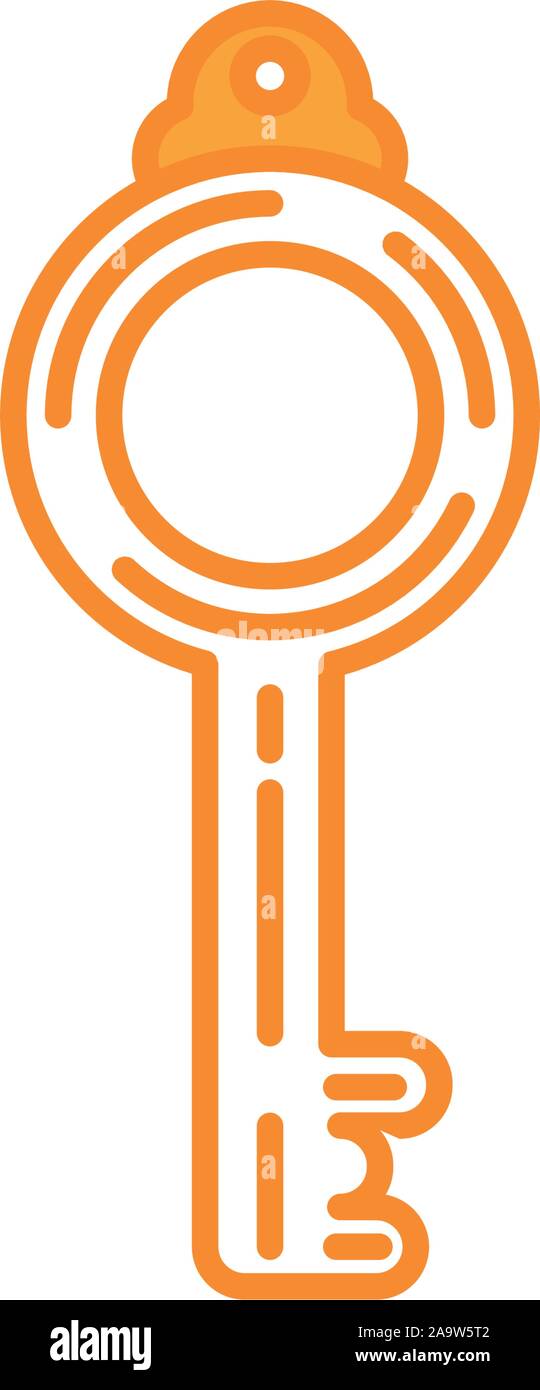 vintage key fantasy line fill style vector illustration Stock Vector ...