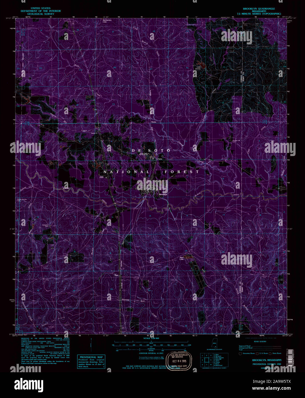 Brooklyn mississippi map hi-res stock photography and images - Alamy