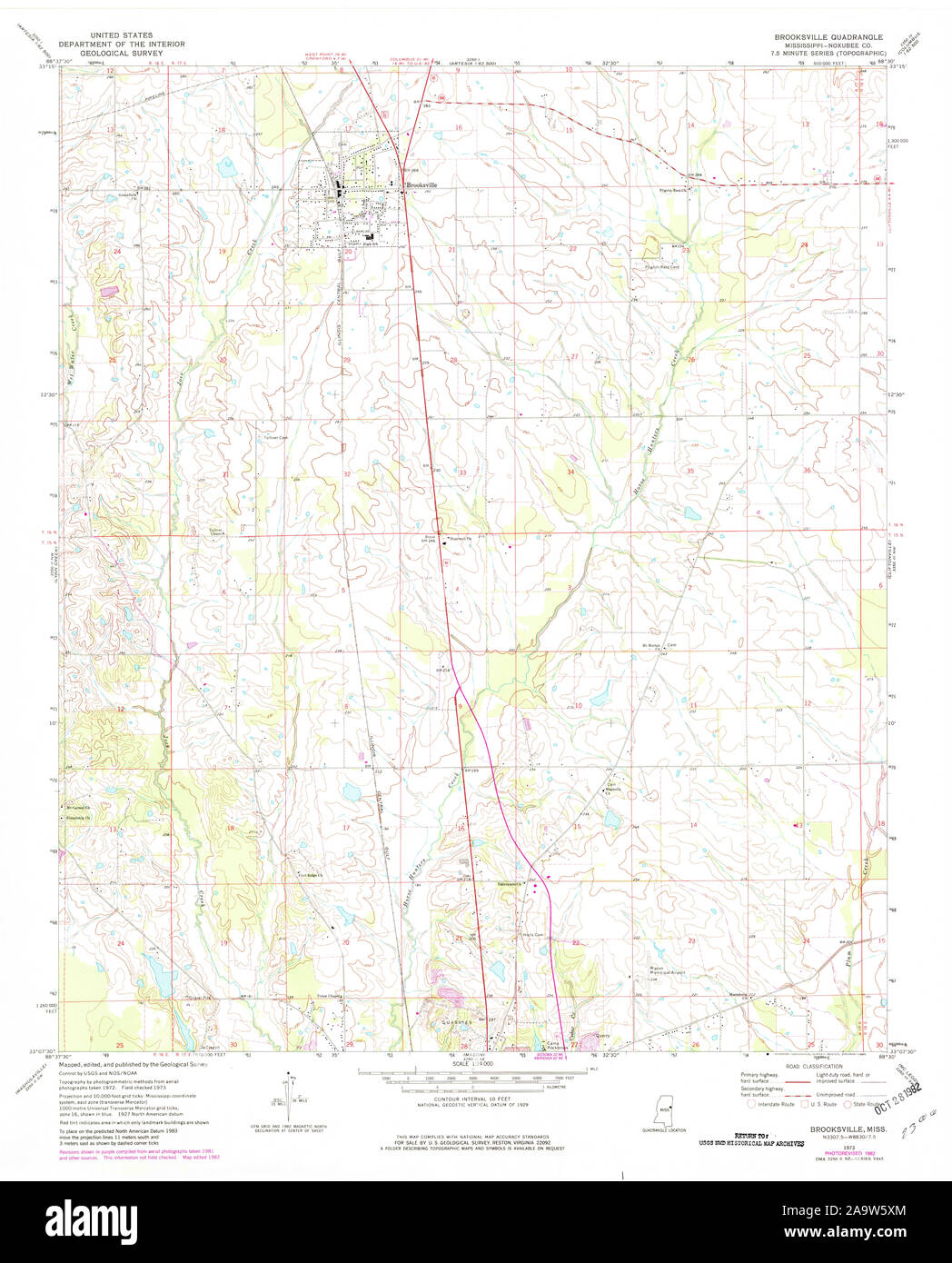 Brooksville mississippi map hi-res stock photography and images - Alamy