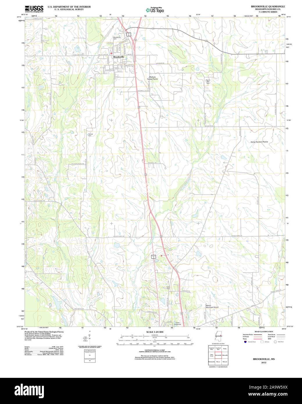 Brooksville mississippi map hi-res stock photography and images - Alamy