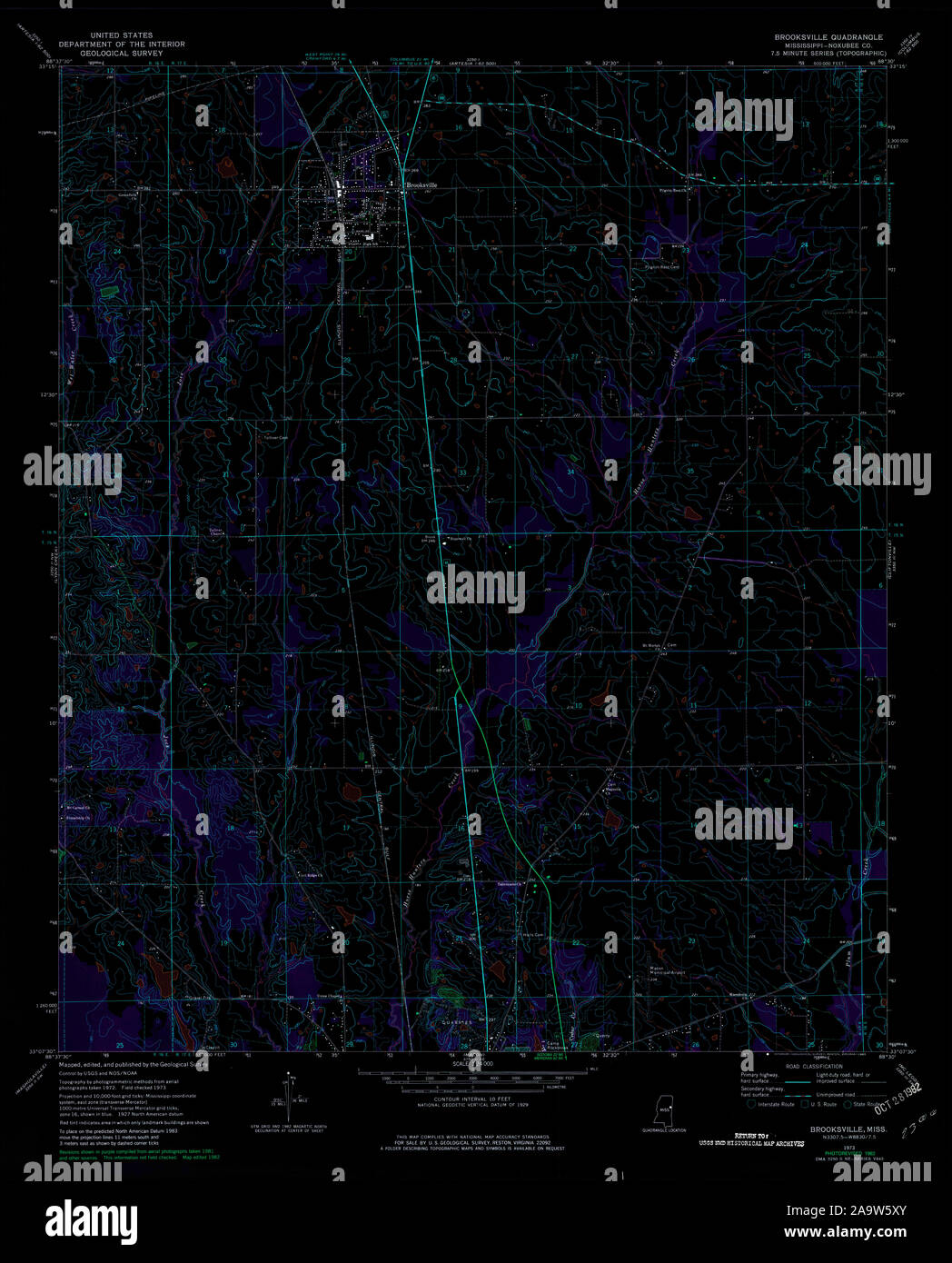 Brooksville mississippi map hi-res stock photography and images - Alamy